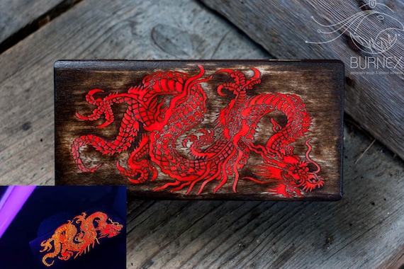 Feng Shui Dragon Box Wooden Phosphorescent Box Custom - Etsy