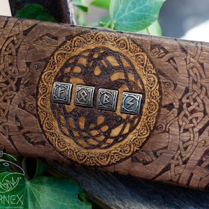 Wooden Runic Box | Vintage Money Box | Jewelry Box | Keepsake Box - Etsy