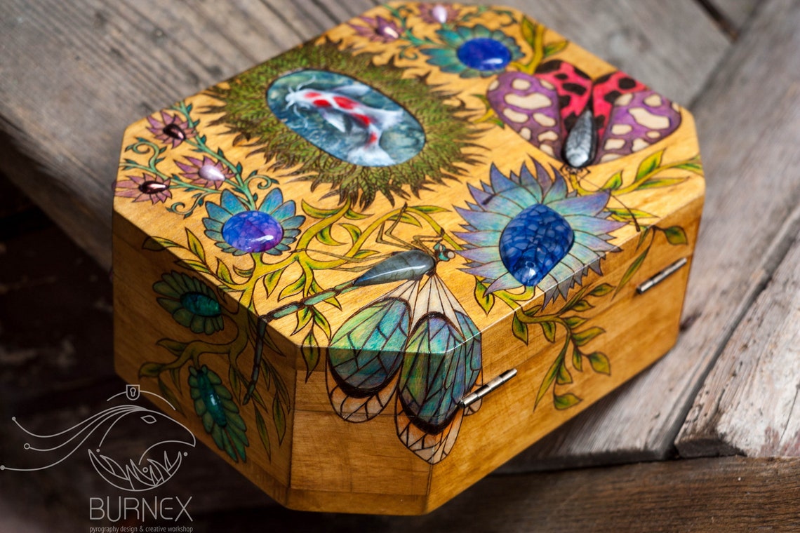 EXAMPLE LISTING Wooden Custom Treasury Box OOAK Engraved - Etsy