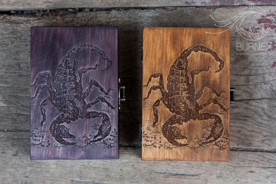 Wooden Tarot Scorpion Box | Custom Tarot Box | Vintage Jewelry Box ...