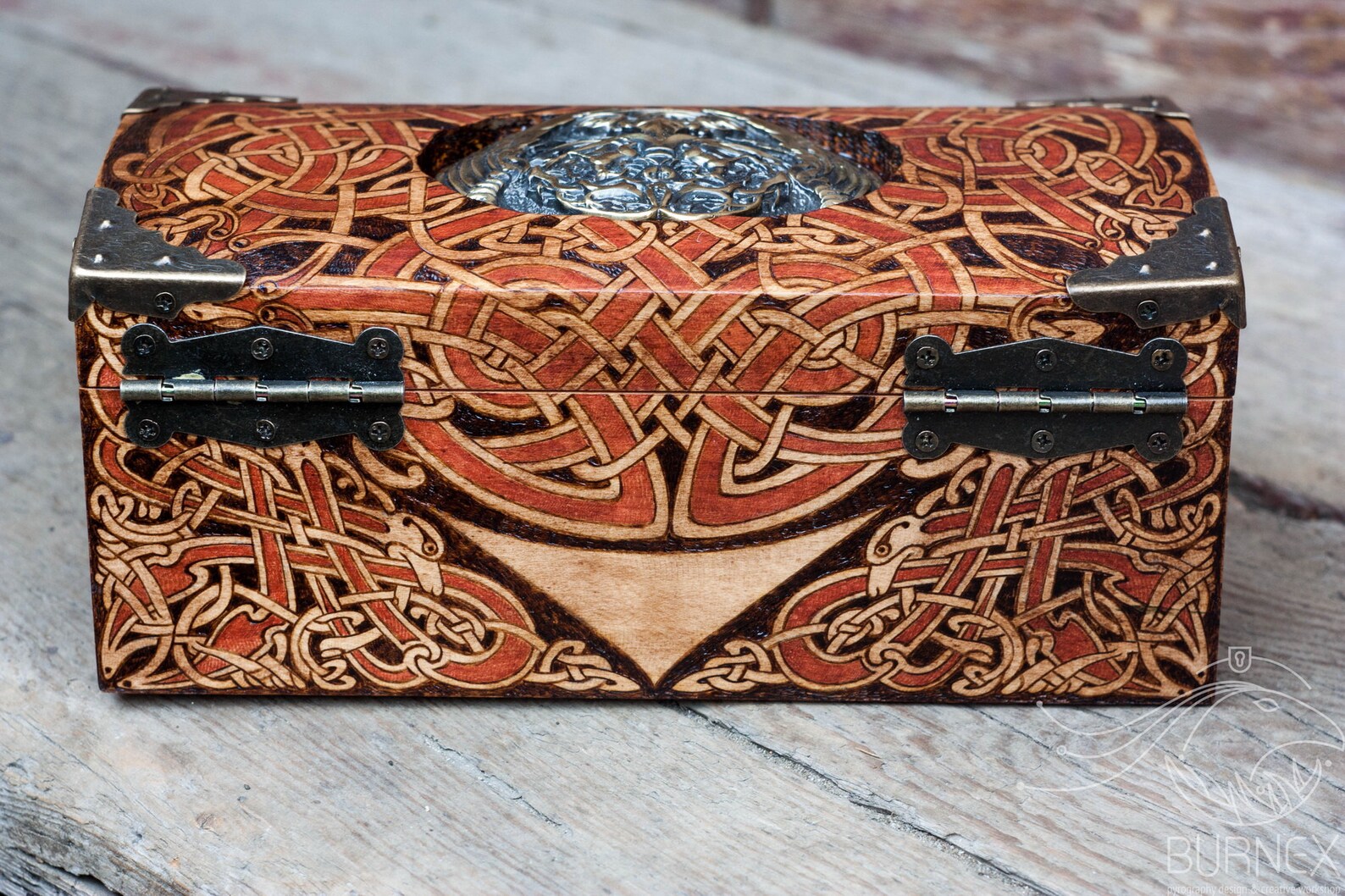 Viking shield box wooden crafted vintage jewelry box | Etsy