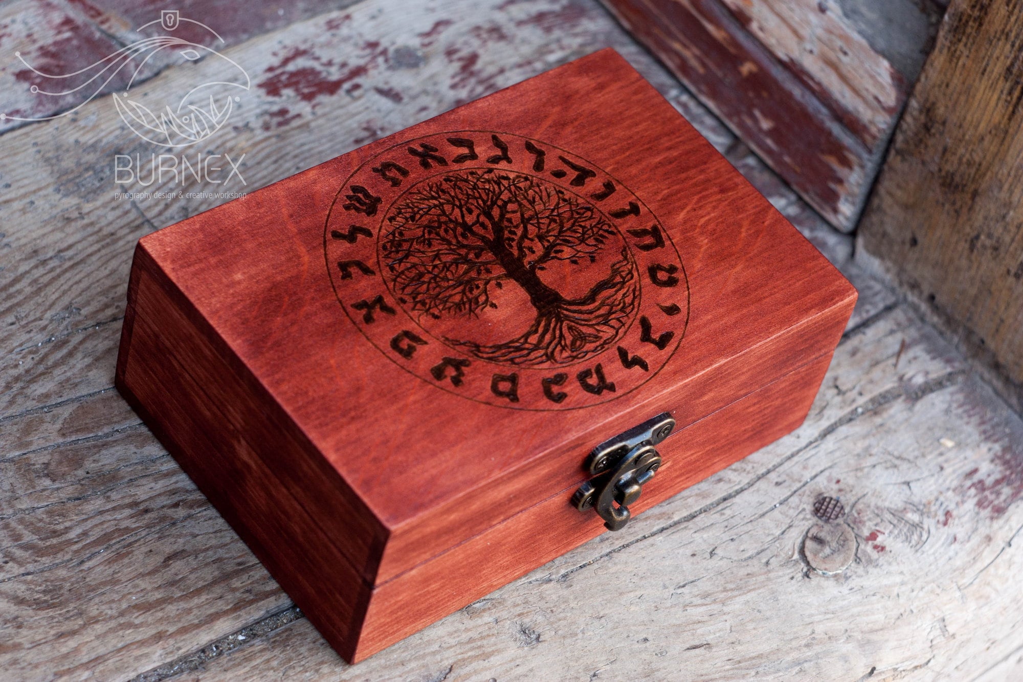 Wooden Tarot Box engraved custom box divination | Etsy