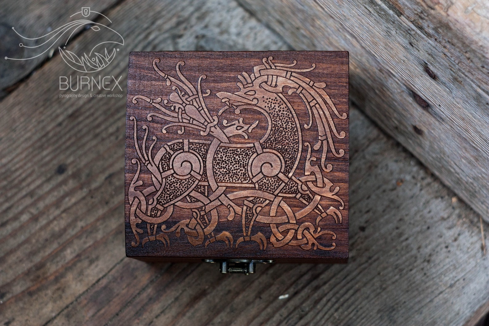 Wooden Celtic Chest Vintage Jewelry Box Rustic Design Box - Etsy