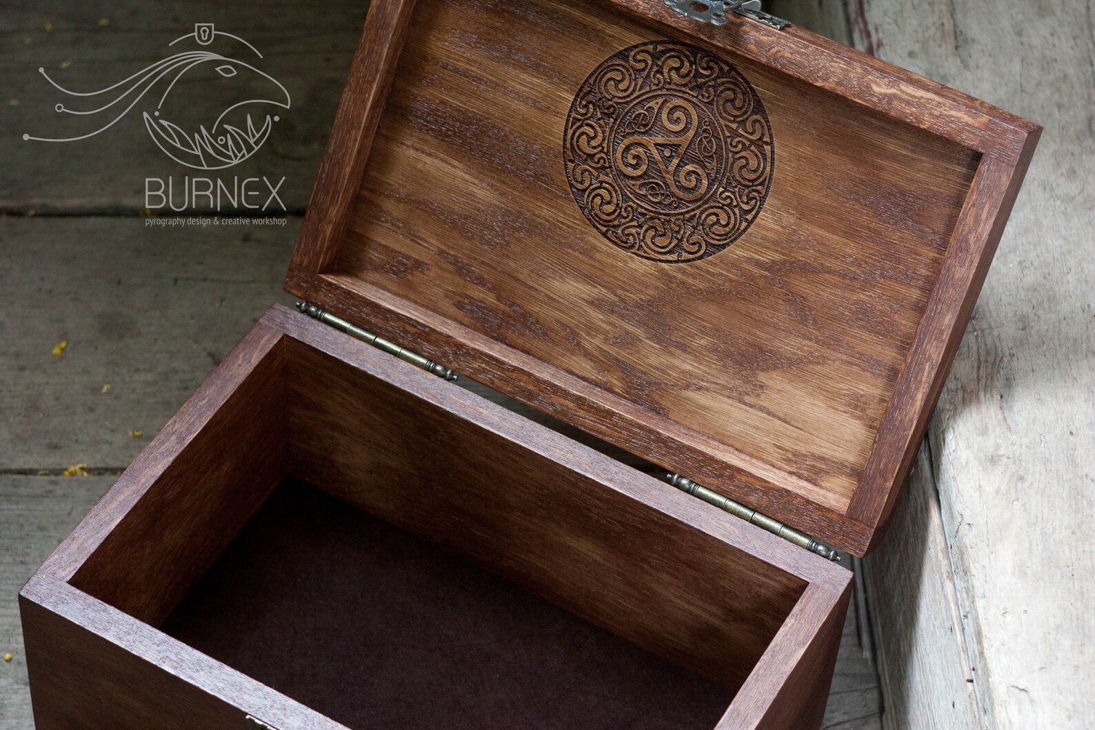 Vegvisir Vintage Celtic Chest Wooden Jewelry Box Rustic - Etsy