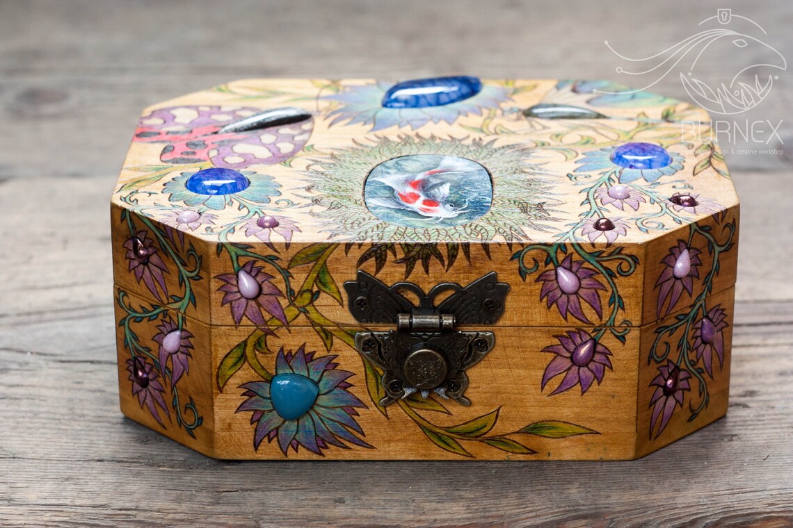 EXAMPLE LISTING Wooden Custom Treasury Box OOAK Engraved - Etsy