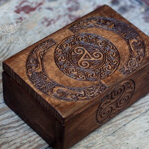 Wooden Custom Box | Triskelion | Celtic Box | Keepsake Box - Etsy