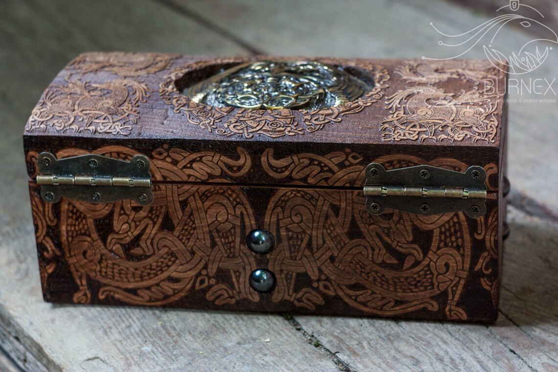 Viking Shield Box Wooden Crafted Vintage Jewelry Box - Etsy