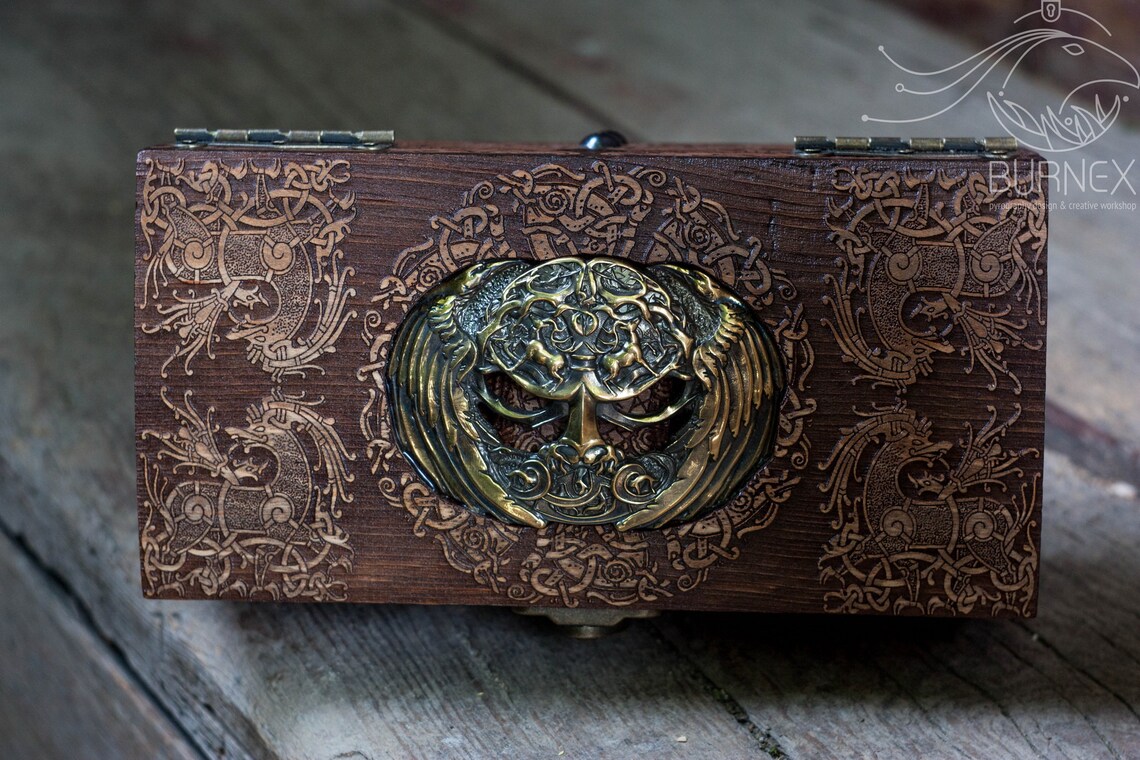 Viking Shield Box Wooden Crafted Vintage Jewelry Box - Etsy