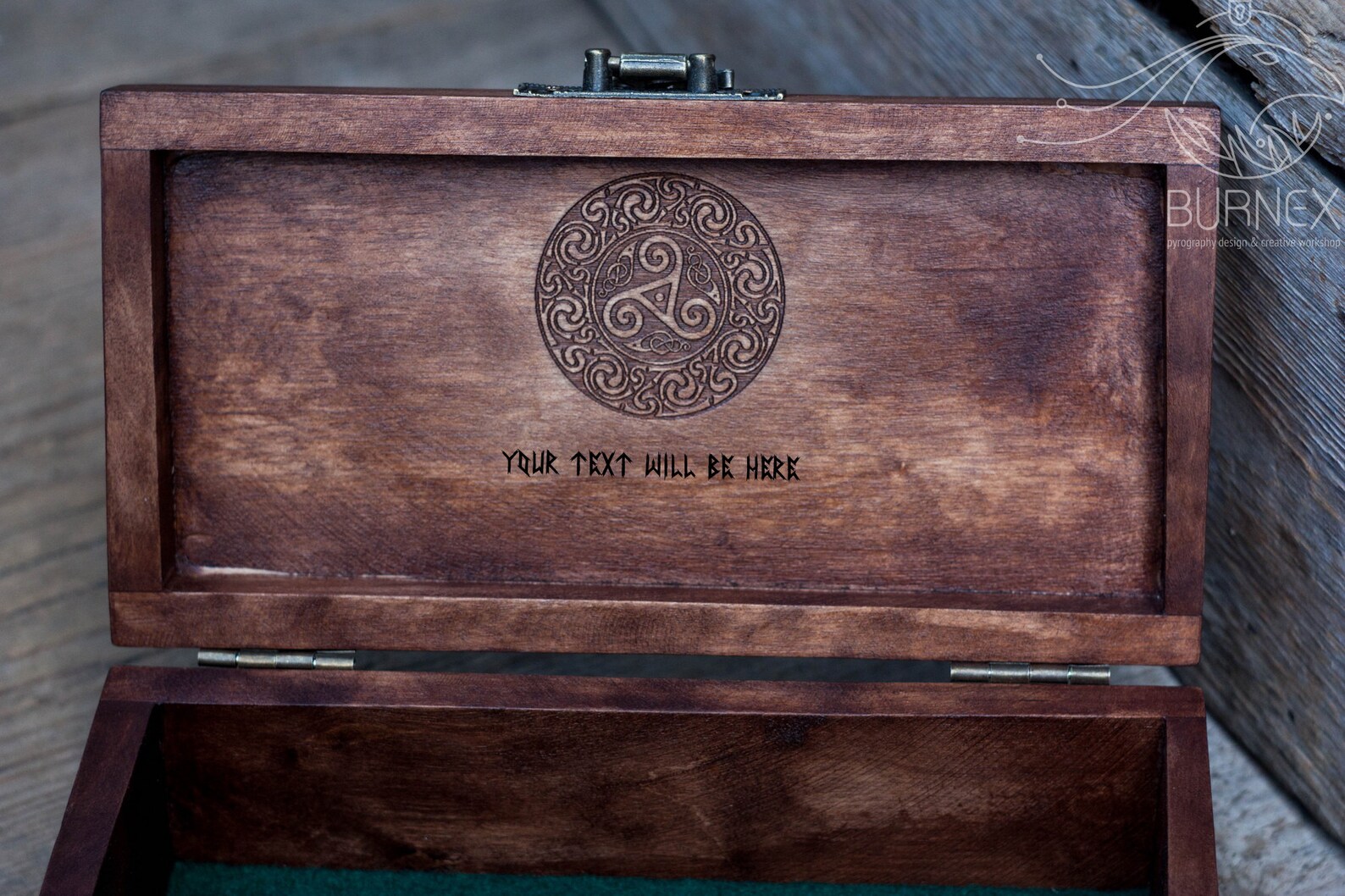 Vegvisir Vintage Celtic Chest Wooden Jewelry Box Rustic - Etsy