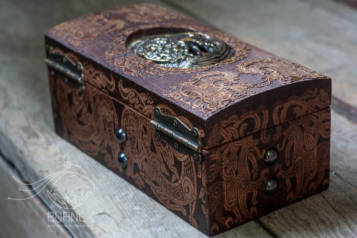 Viking Shield Box Wooden Crafted Vintage Jewelry Box - Etsy