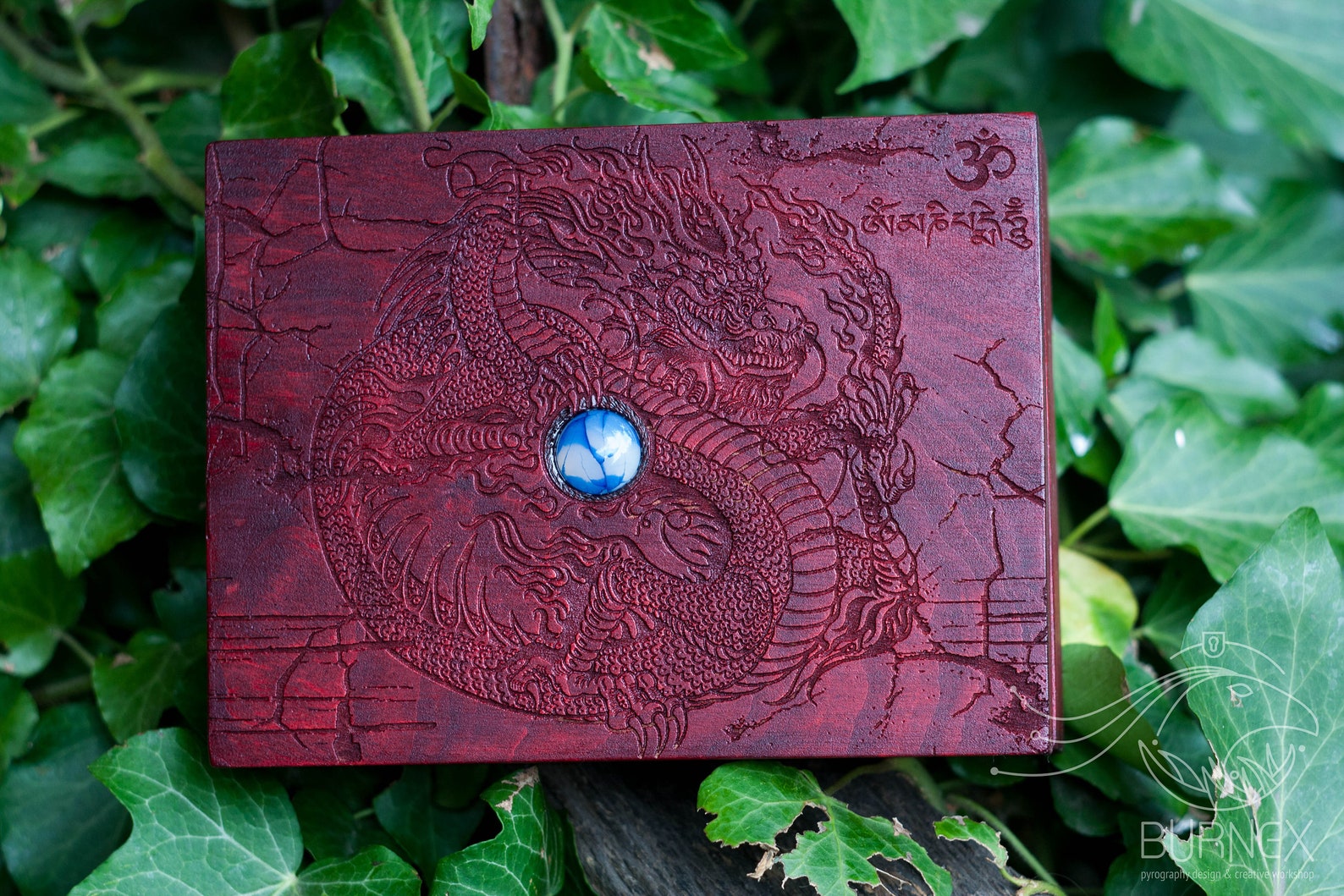 Om Dragon Box Wooden Custom Tarot Box Om Mani Padme Hum - Etsy