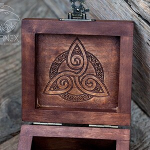 Wooden Celtic Chest | Vintage Jewelry Box | Rustic Design Box - Etsy