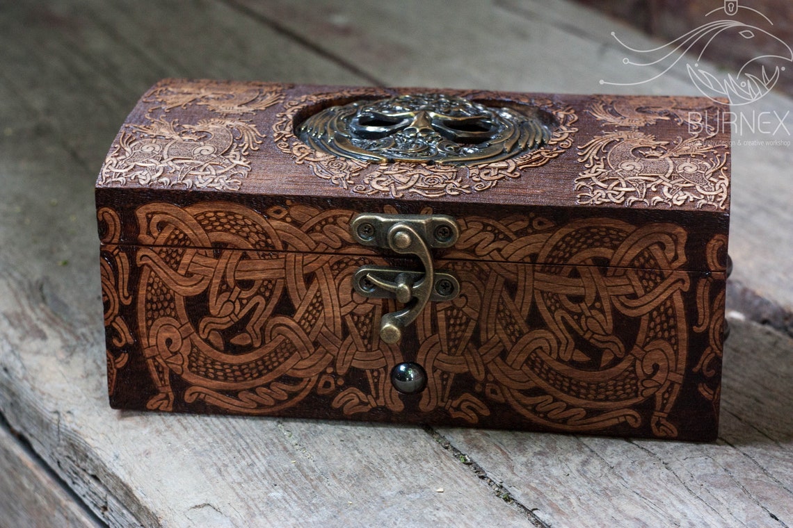 Viking Shield Box Wooden Crafted Vintage Jewelry Box - Etsy