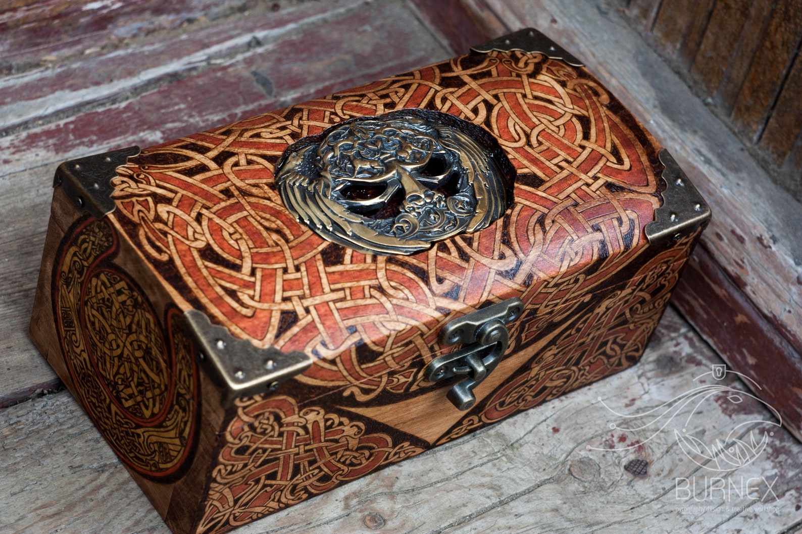 Viking shield box wooden crafted vintage jewelry box | Etsy