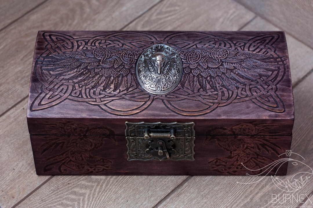 Raven Skull Metal Box | Celtic Raven | Celtic Crow Vintage Celtic Chest ...