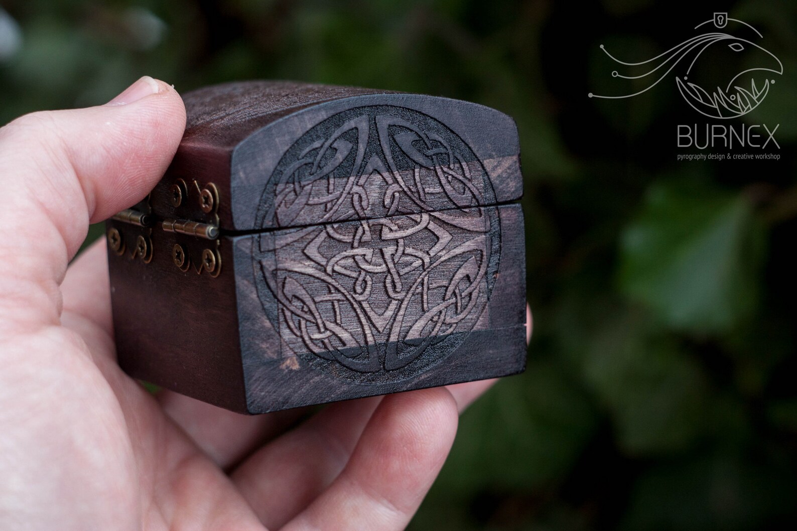 Little Wooden Box With Celtic Dragon Jewelry Custom Box | Etsy