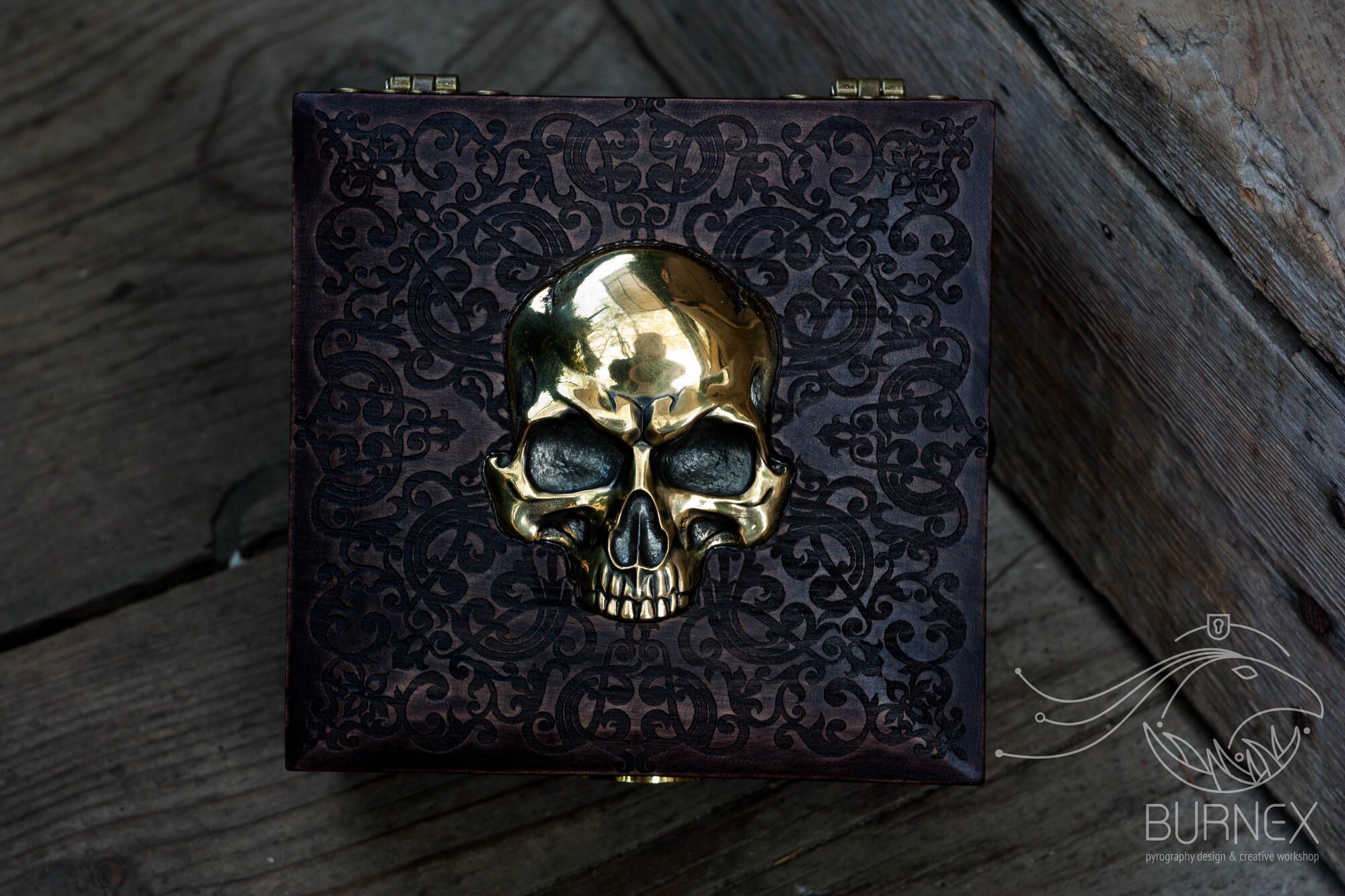 Big Skull Box Gothic Box Goth Wooden Crafted Vintage | Etsy