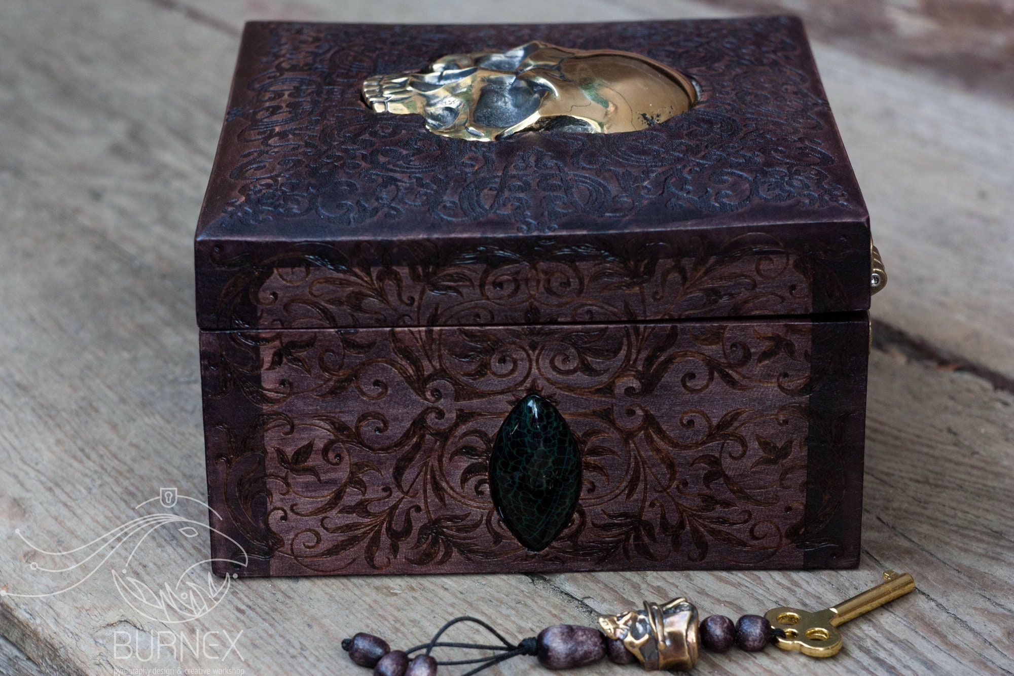 Big Skull Box Gothic Box Goth Wooden Crafted Vintage | Etsy