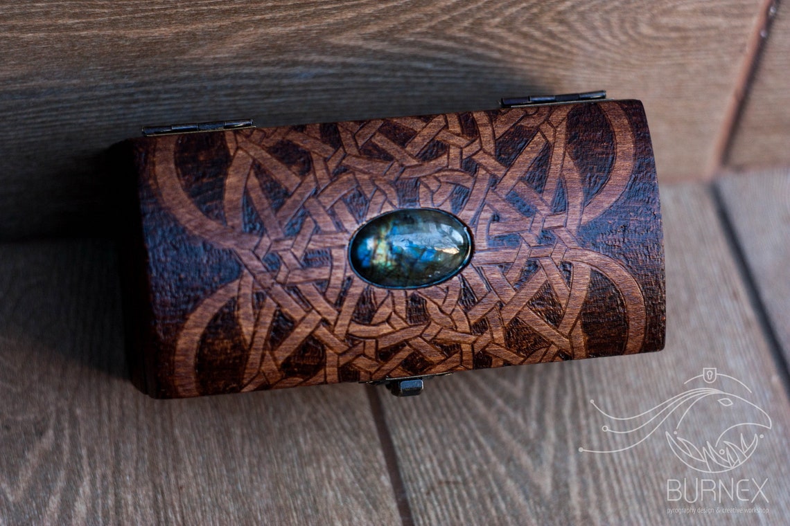 Little Wooden Custom Box Celtic Little Box Keepsake Box - Etsy