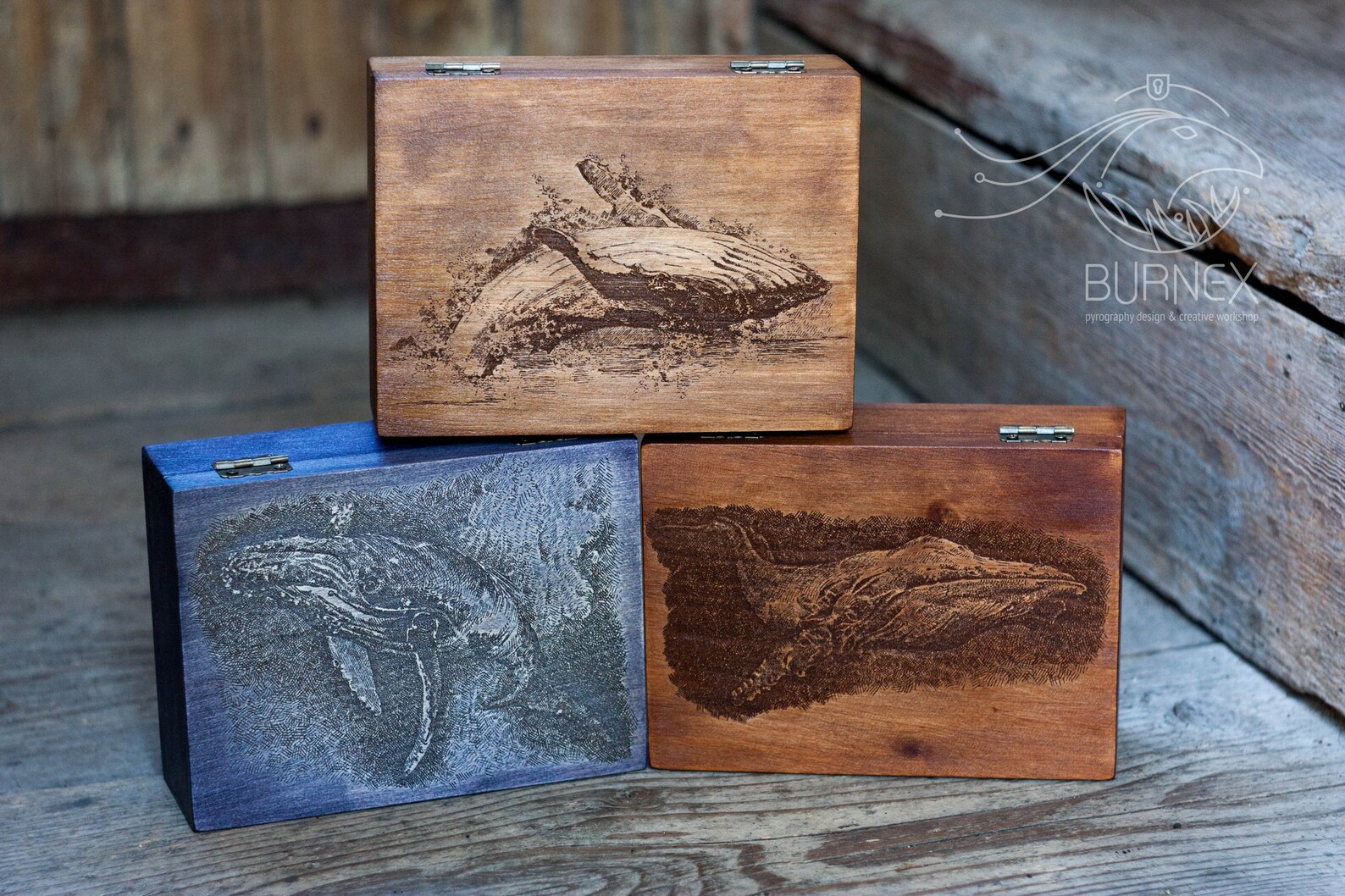 Blue Whale Engraved Box Wooden Box Custom Tarot Box | Etsy