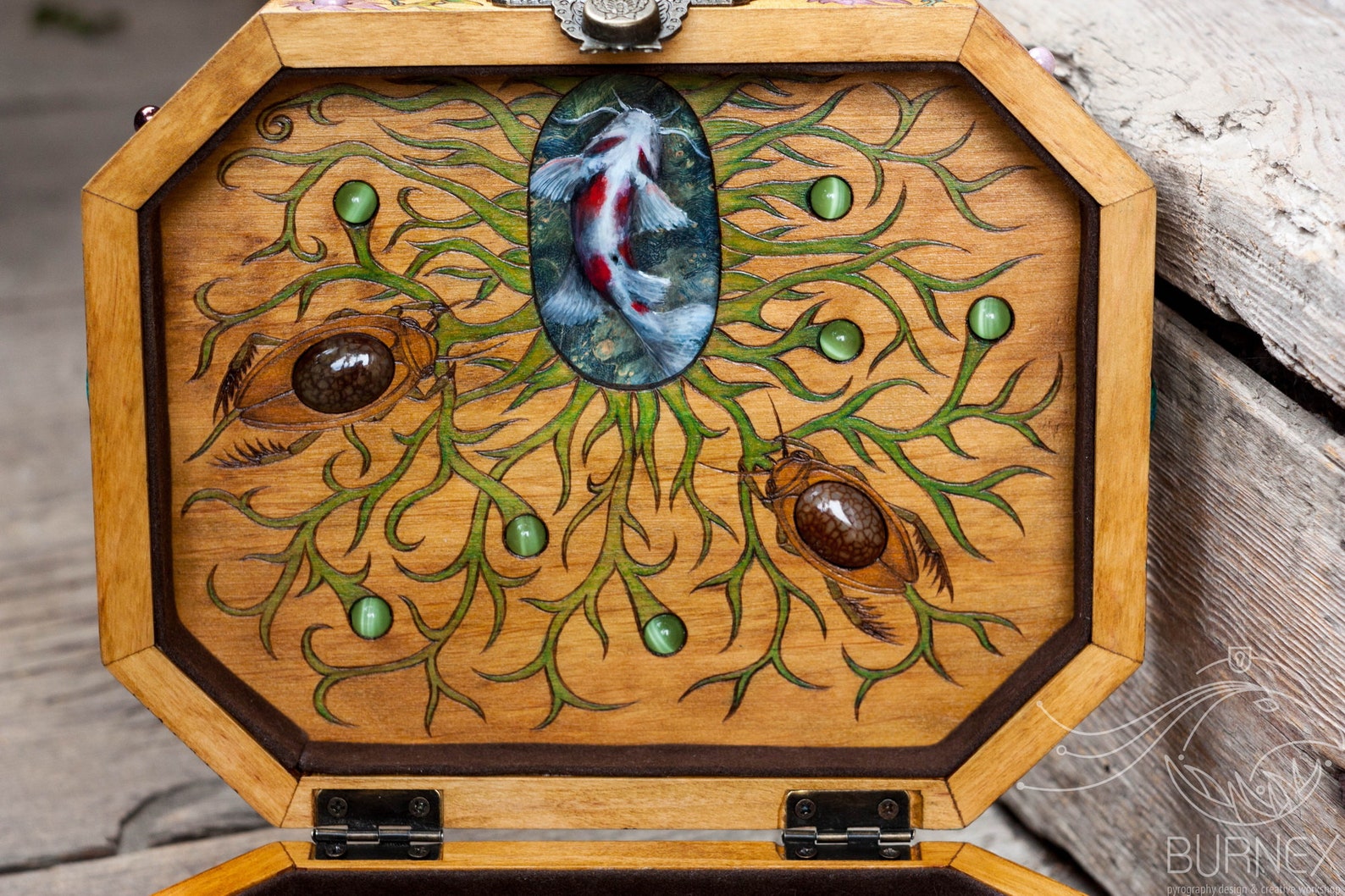 EXAMPLE LISTING Wooden Custom Treasury Box OOAK Engraved - Etsy