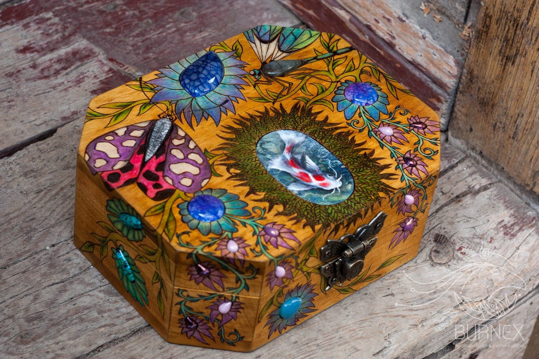 EXAMPLE LISTING! Wooden Custom Treasury Box | OOAK | Engraved Wooden ...