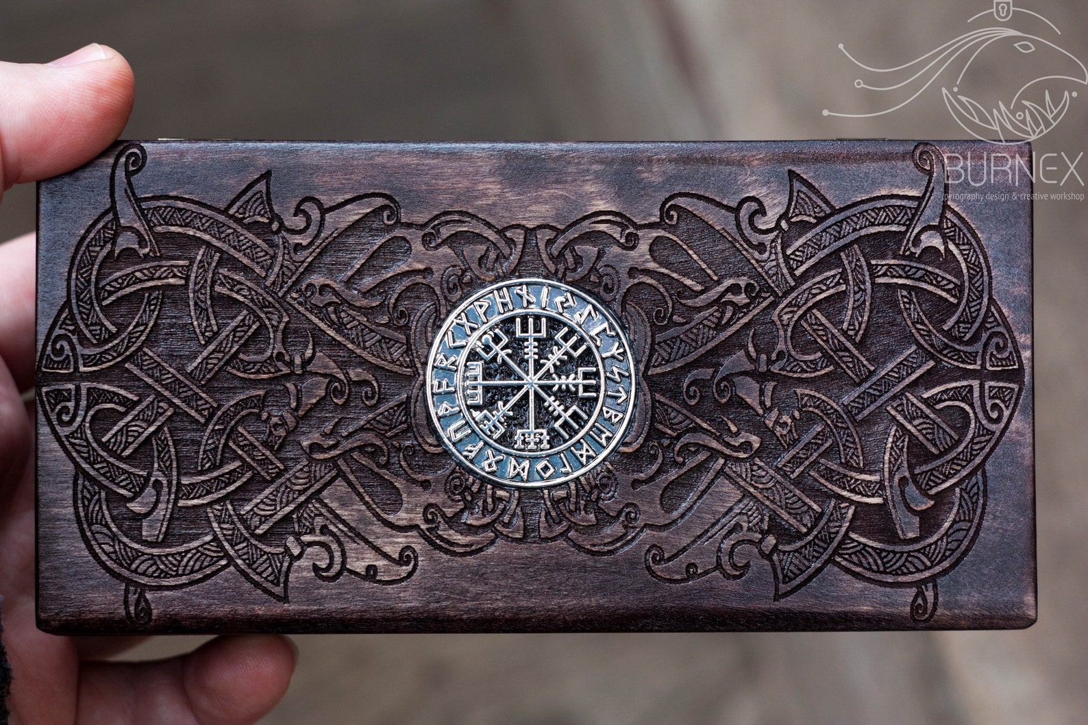 Vegvisir Metal 2 Runic Compass Vintage Celtic Chest - Etsy