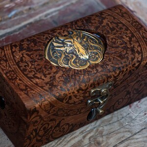 Wooden Custom Stylish Box Dragon Chest Engraved Wooden Box - Etsy