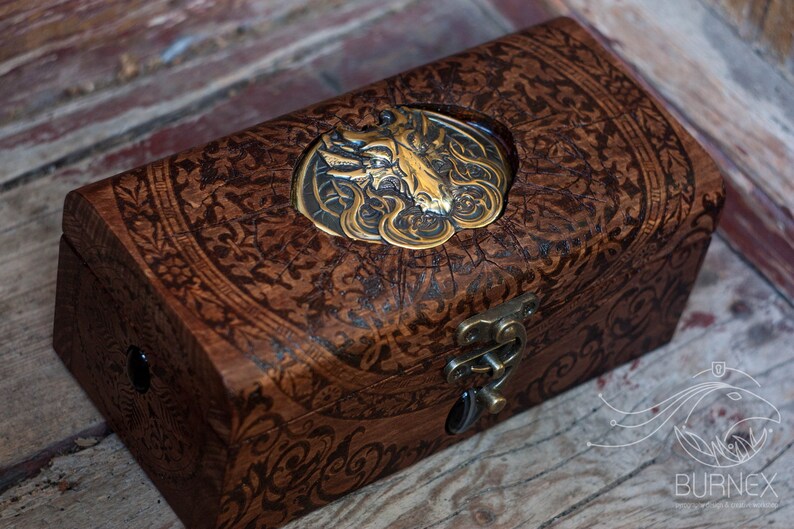 Wooden Custom Stylish Box Dragon Chest Engraved Wooden Box - Etsy