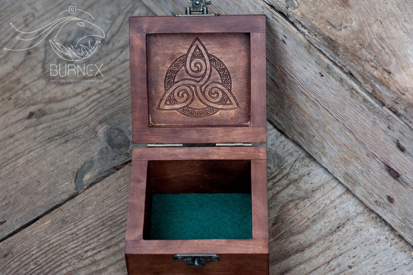 Wooden Celtic Chest Vintage Jewelry Box Rustic Design Box - Etsy