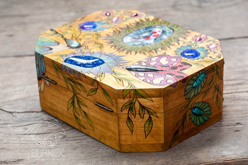 EXAMPLE LISTING Wooden Custom Treasury Box OOAK Engraved - Etsy