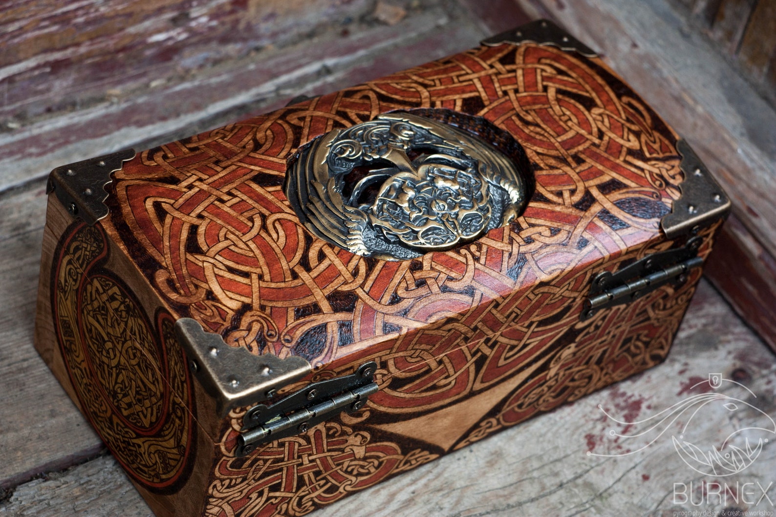 Viking shield box wooden crafted vintage jewelry box | Etsy