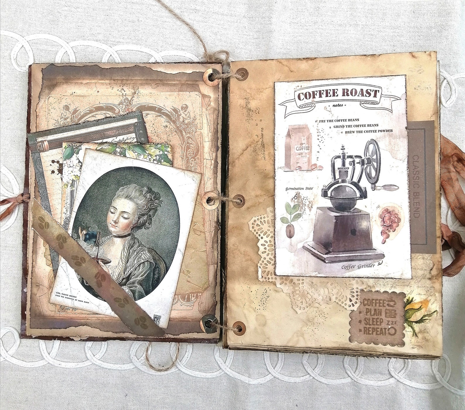 Coffee Junk Journal Coffee Theme Journal Grunge Journal - Etsy