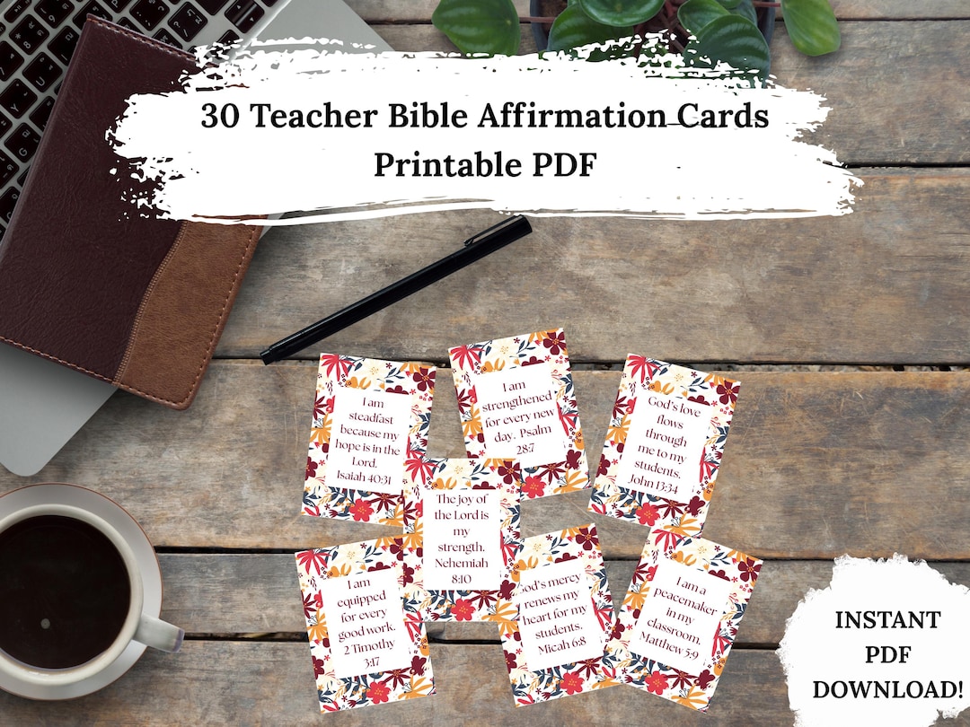 Teacher Affirmation Cards: Printable Positive Notes for Educators (PDF ...