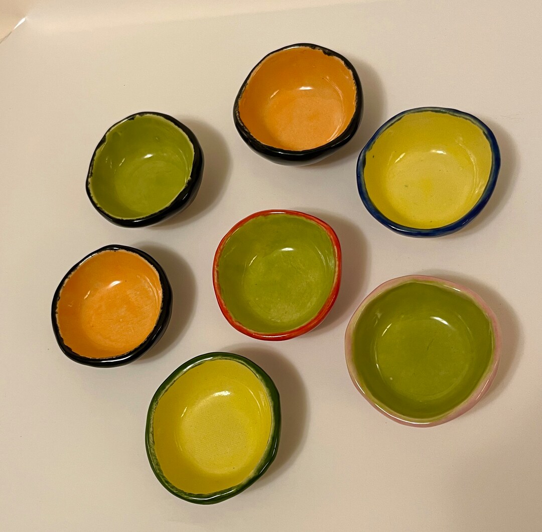 Food-safe Festive Colorful Ceramic Sauce Dish Condiment Dish Ring Dish ...