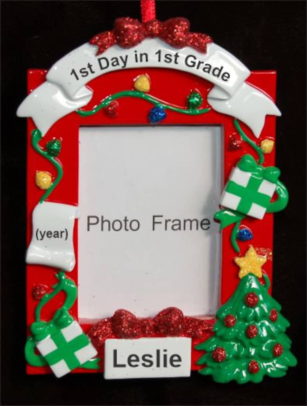 Personalized 1st Grade Christmas Ornament Frame - Etsy