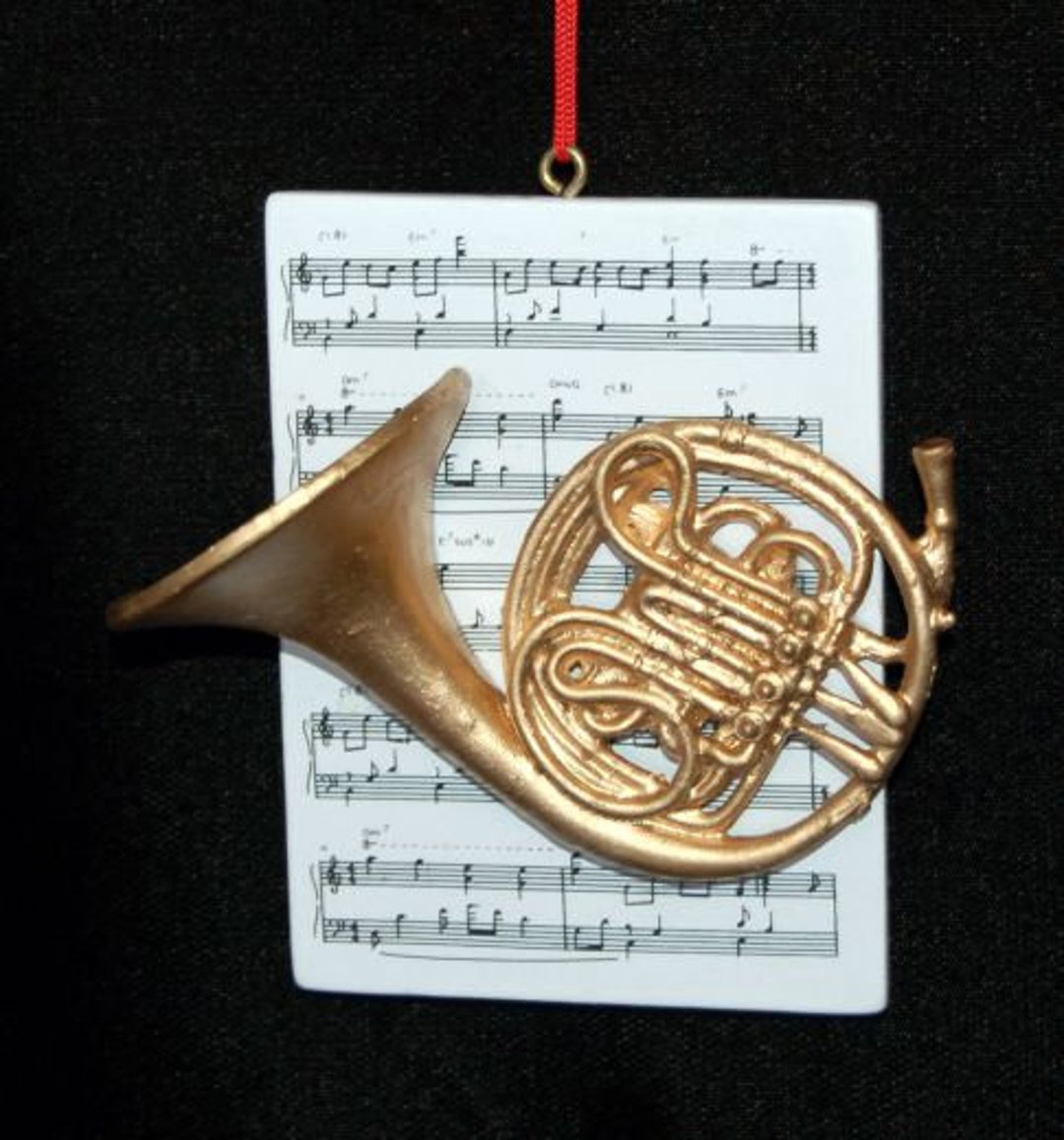 Personalized French Horn Christmas Ornament With Sheet Music - Etsy