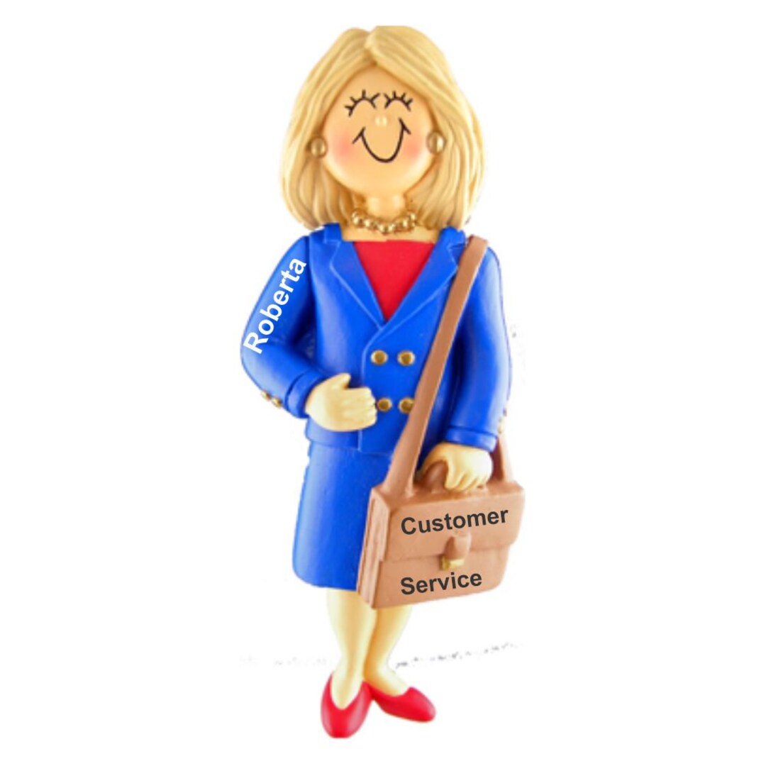 First Job Female Blond Christmas Ornament Personalized by Russell ...