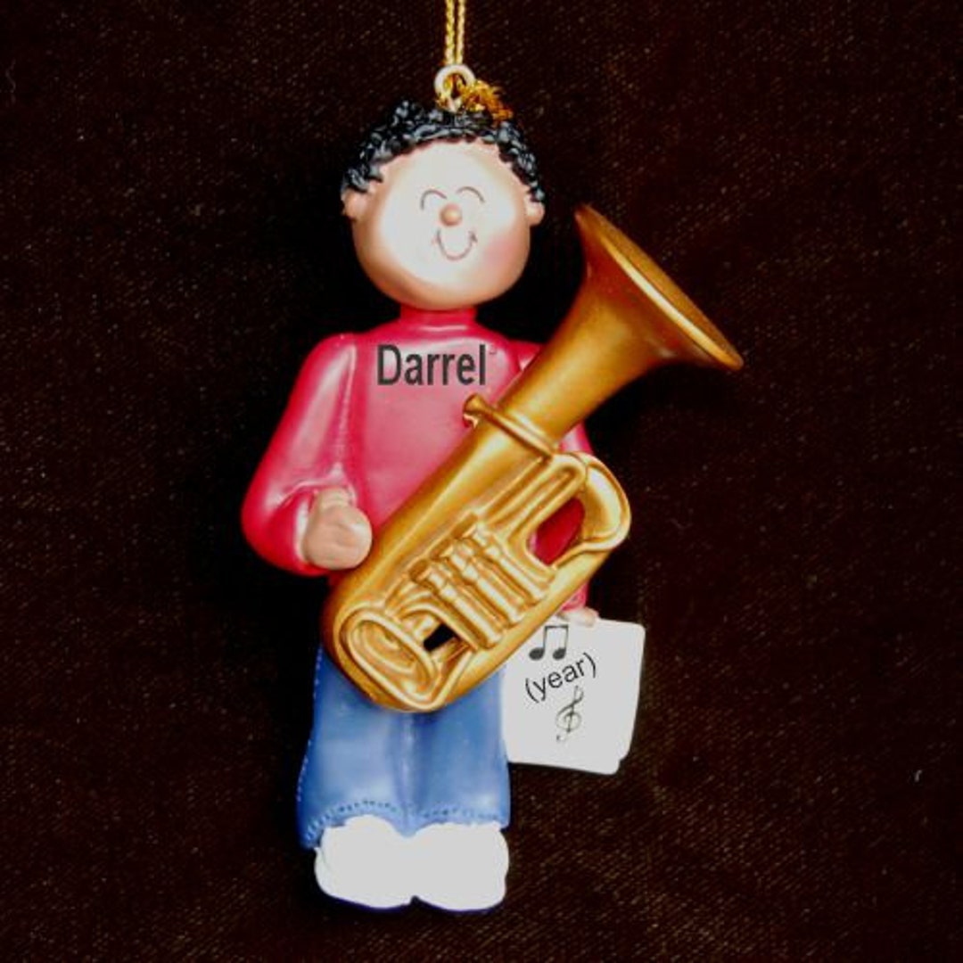 Personalized Tuba Christmas Ornament Virtuoso African American Male - Etsy