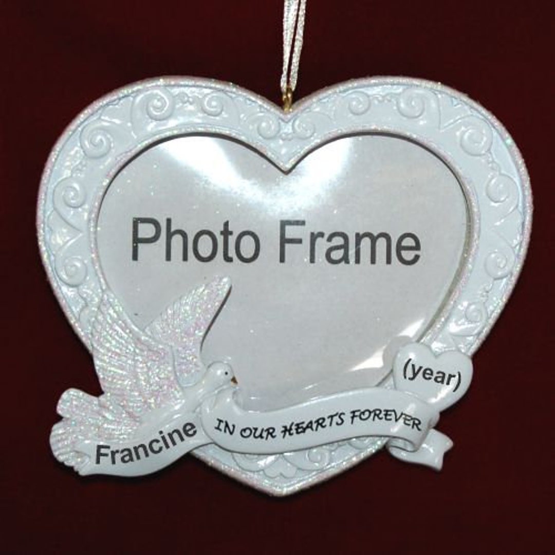 Personalized Memorial Christmas Ornament Photo Frame - Etsy