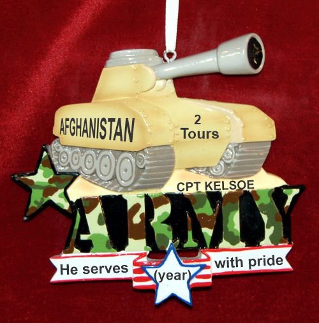 Personalized US Army Christmas Ornament Tank Honor of Service - Etsy