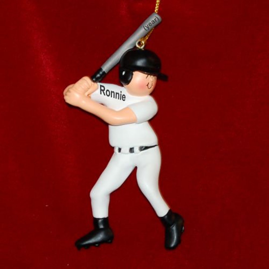 Personalized Baseball Player Christmas Ornament Male - Etsy