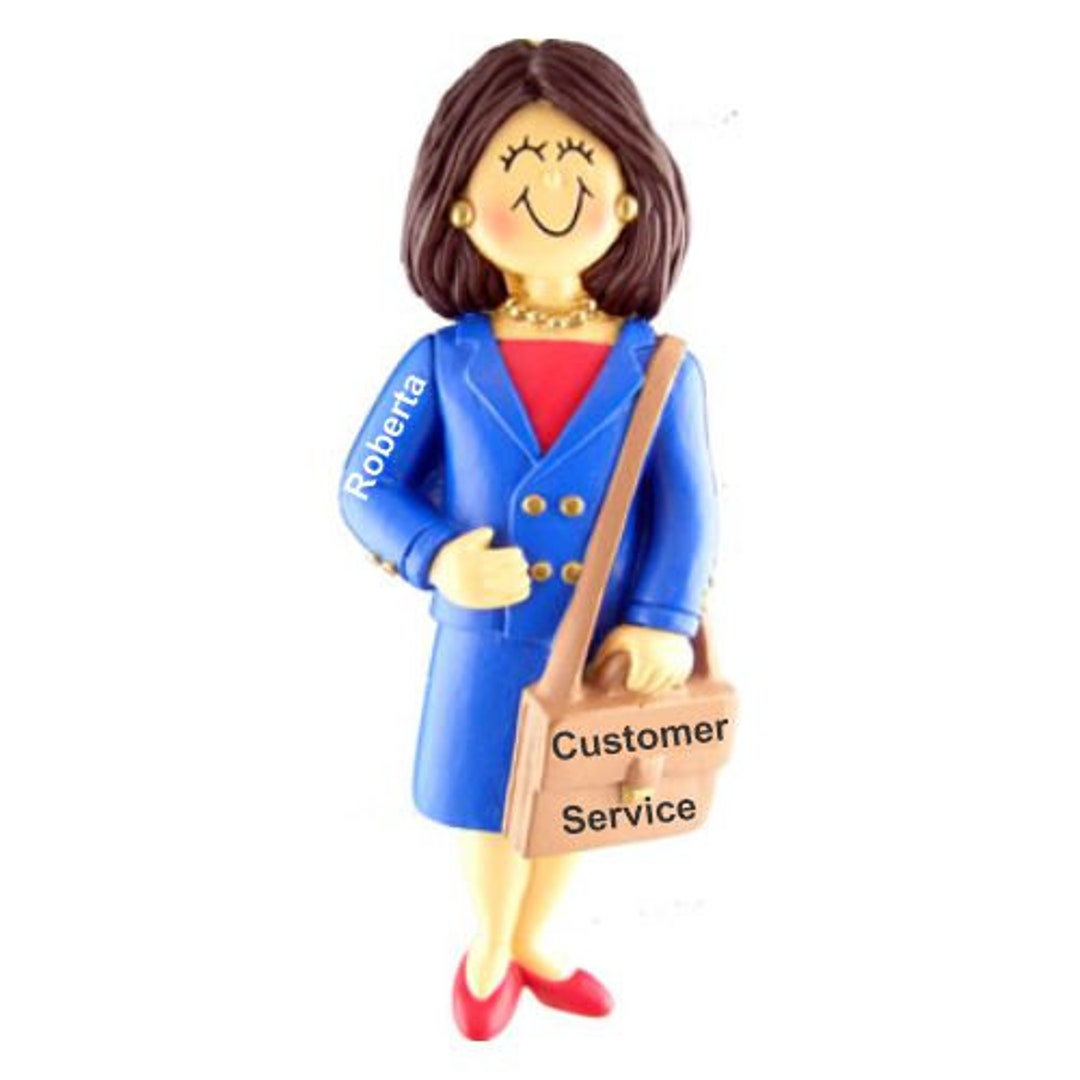 Personalized First Job Ornament Brunette Female - Etsy