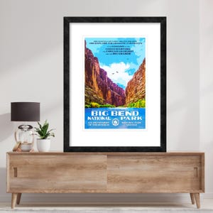 Big Bend National Park Wpa-style Poster, Texas State Park Photography ...