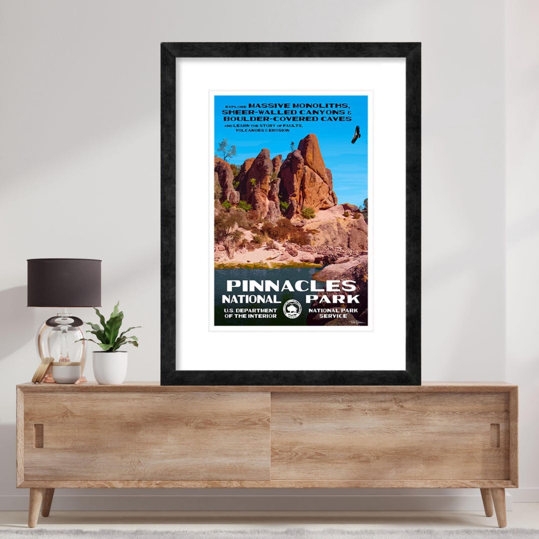 Pinnacles National Park Wpa-style Poster, California Photography Wall ...