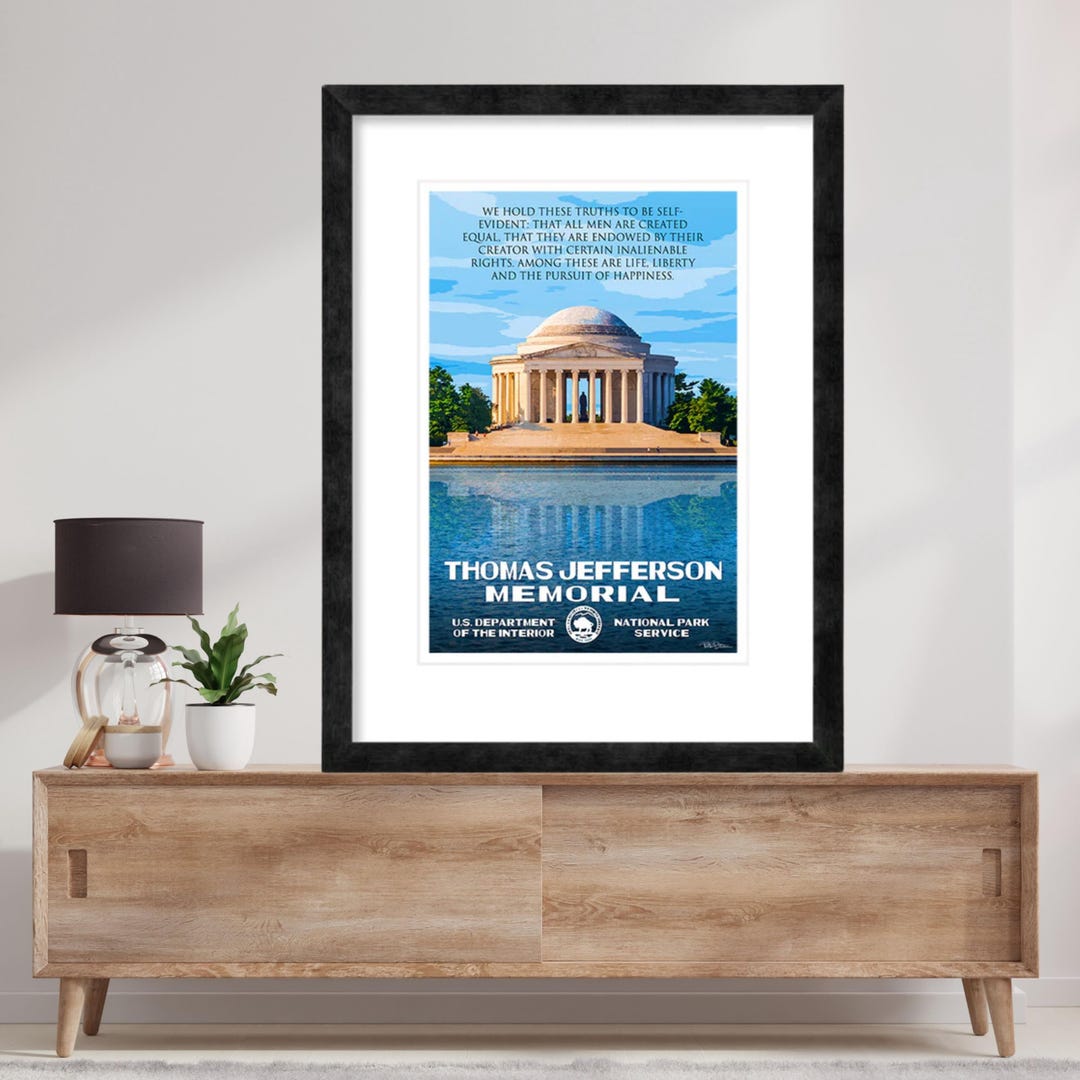 Thomas Jefferson Memorial Poster, Vintage WPA Art Print - Etsy