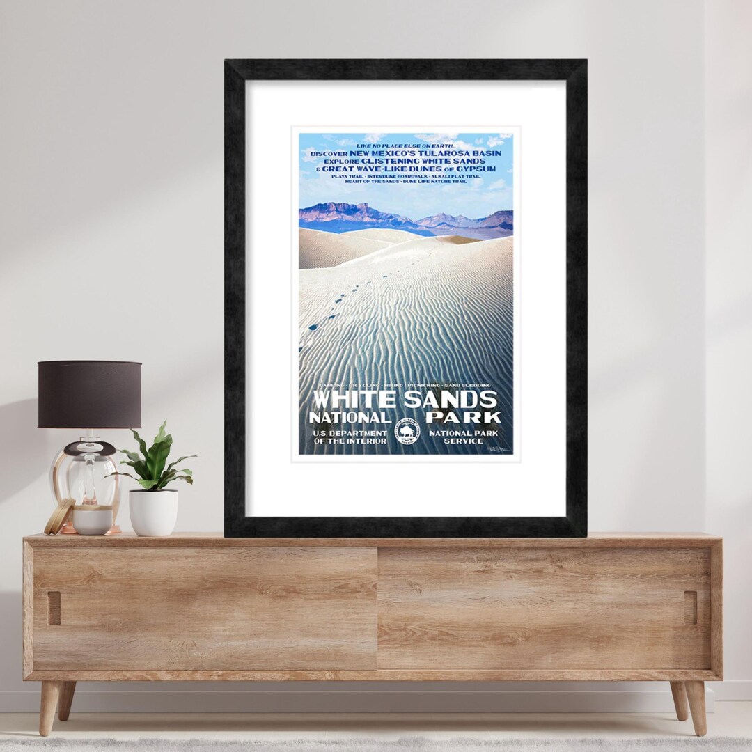Original White Sands National Park Poster, Vintage Wpa-inspired Art ...