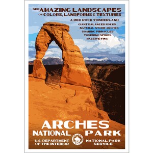 Utah's Mighty Five National Park Posters, Arches Park Photography ...