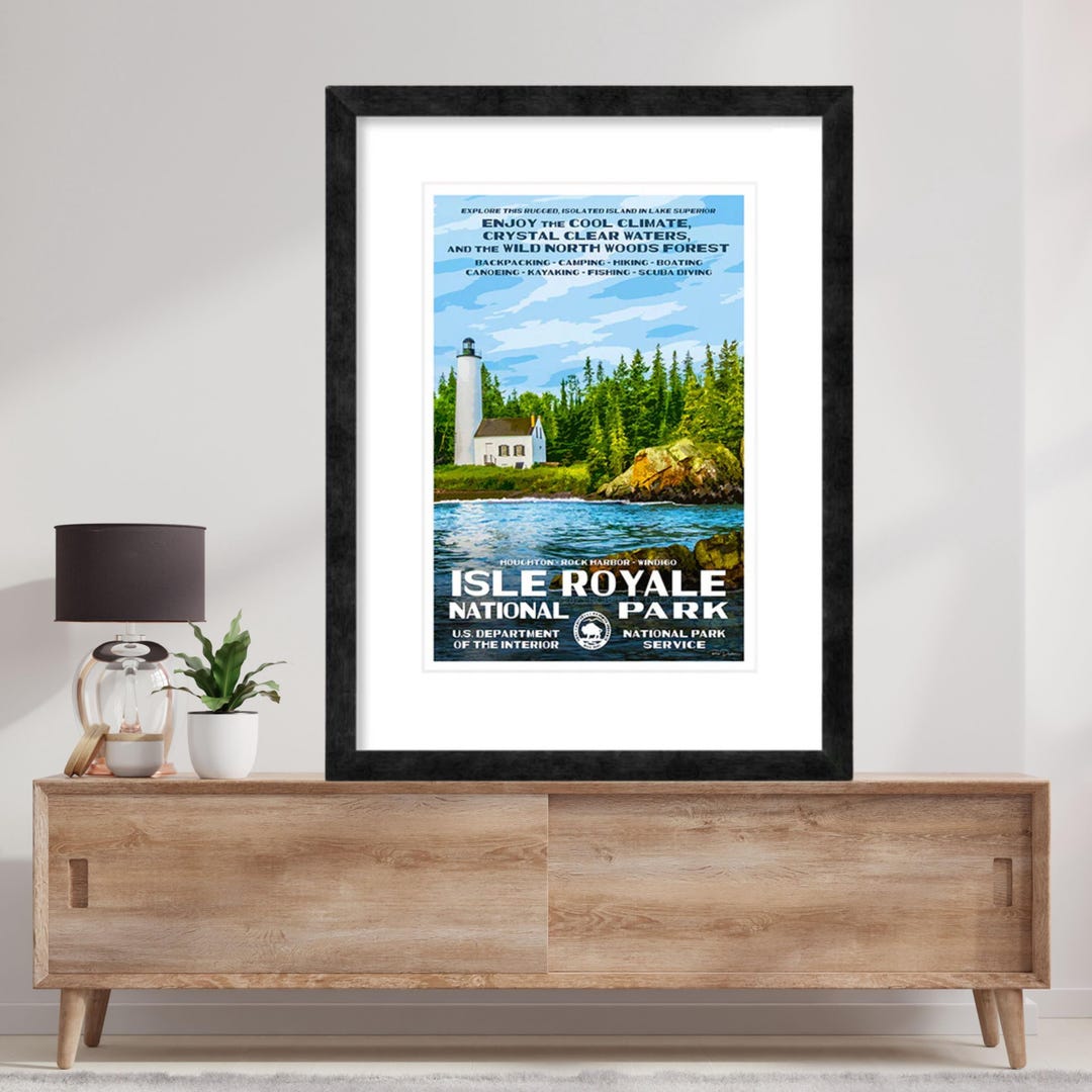 Isle Royale National Park Poster, Vintage Wpa-inspired Art Print - Etsy