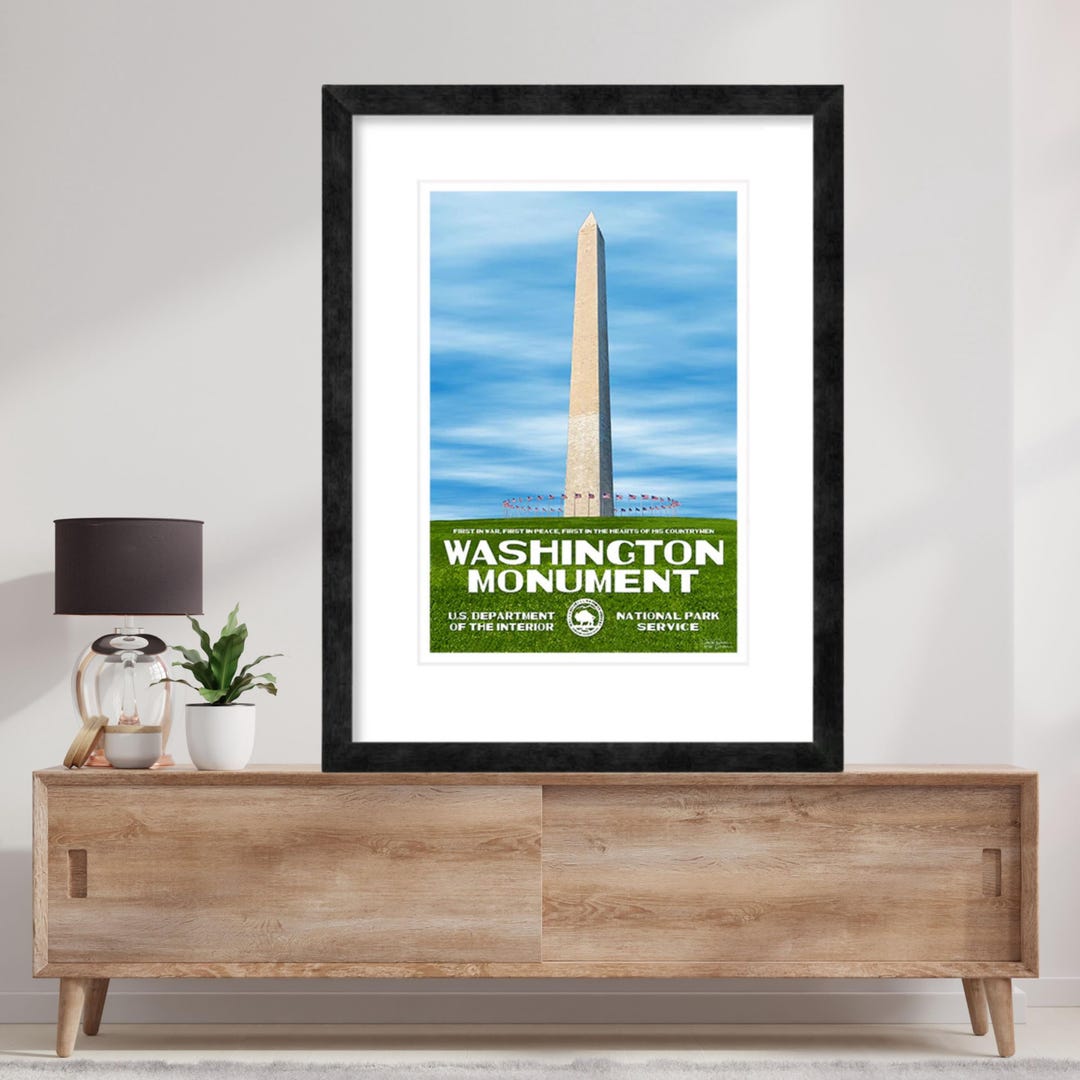 Washington Monument Poster Vintage Wpa-inspired Art, Washington ...